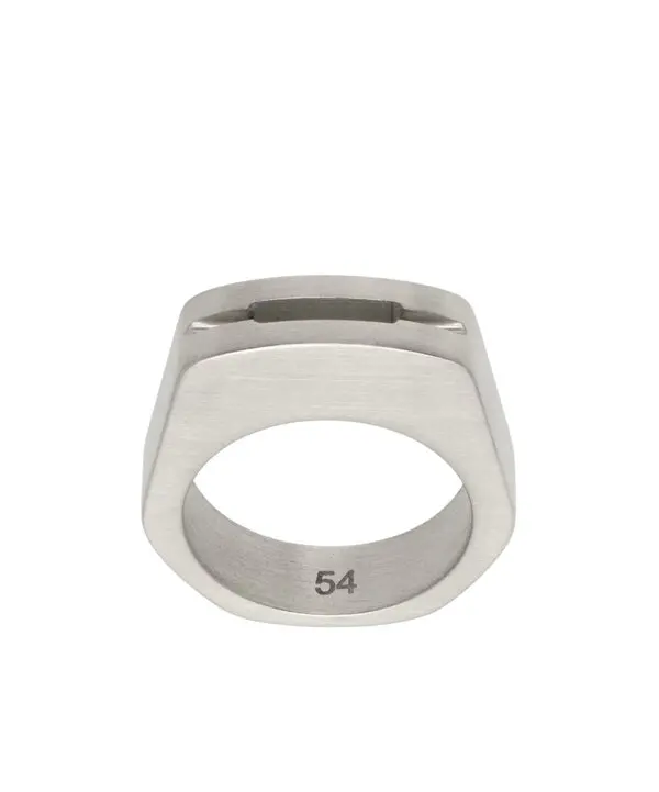 Rick Owens Engraved Logo Ring - Palladio