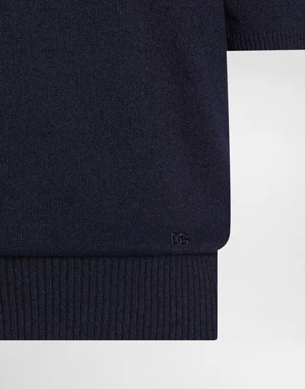 Dolce & Gabbana Dolce Gabbana Ribbed Hem Polo Shirt - Blue