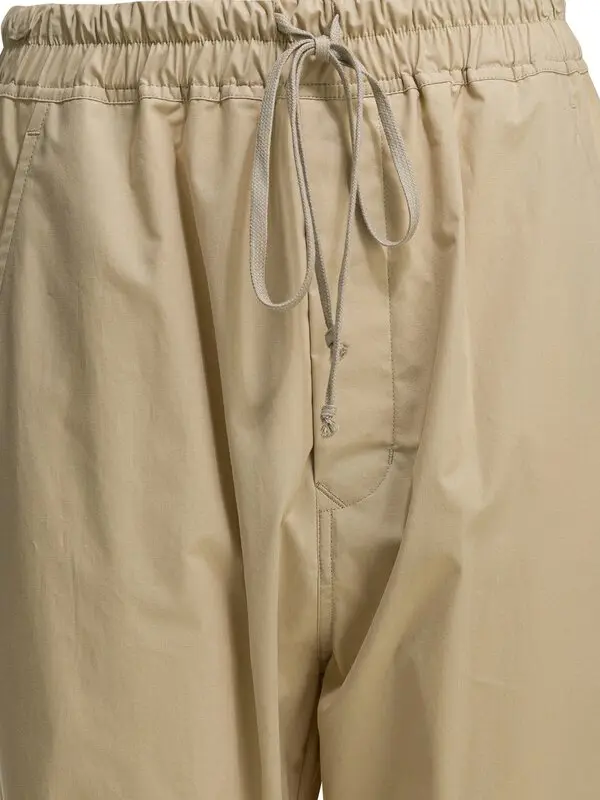 Rick Owens Drawstring Casual Pants With Zip Detail - Beige