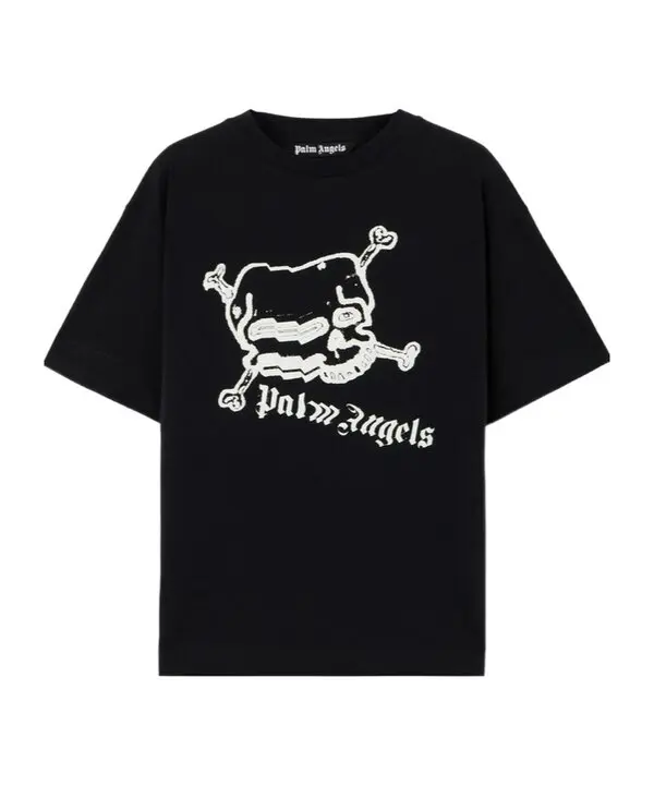 Palm Angels Skull Graphic T-shirt - Black