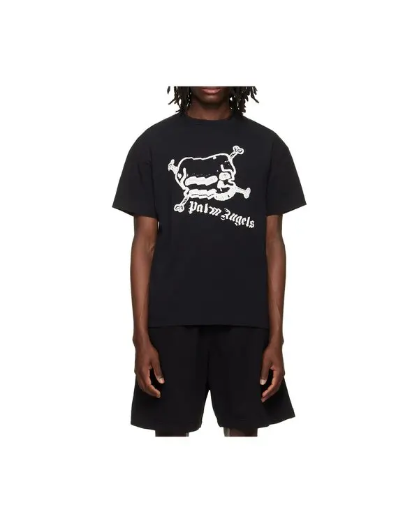 Palm Angels Skull Graphic T-shirt - Black