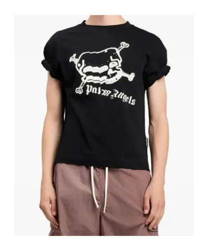 Palm Angels Skull Graphic T-shirt - Black