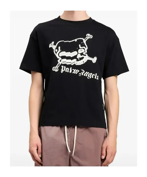 Palm Angels Skull Graphic T-shirt - Black