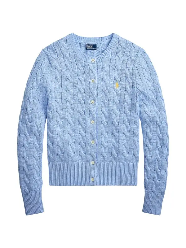 Polo Ralph Lauren Cable Knit Cardigan - Light Blue