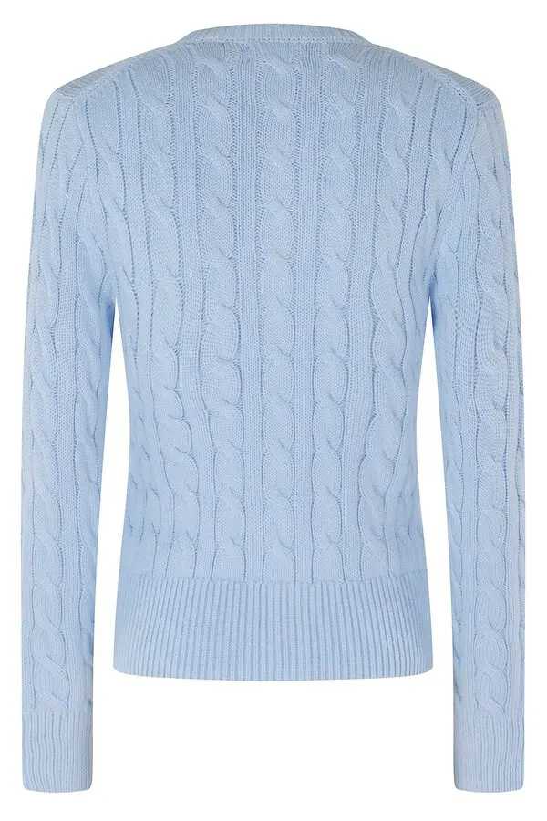 Polo Ralph Lauren Cable Knit Cardigan - Light Blue