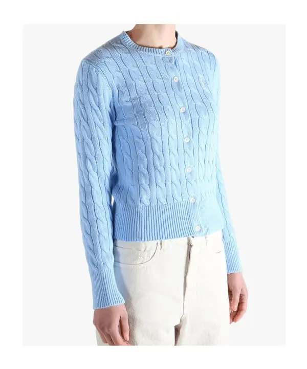 Polo Ralph Lauren Cable Knit Cardigan - Light Blue