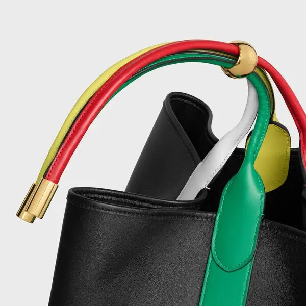 Celine Large Drop Bucket Bag In Smooth Calfskin - Black