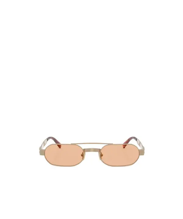 Miu Miu Full Frame Oval Sunglasses - Brown