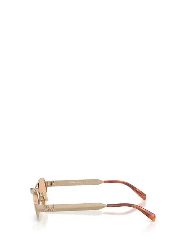 Miu Miu Full Frame Oval Sunglasses - Brown