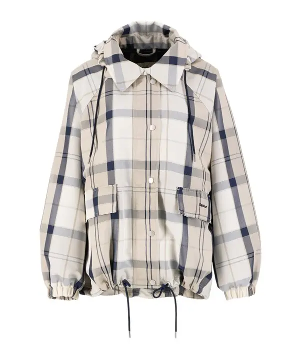 Barbour Checked Hooded Jacket - Navy Check