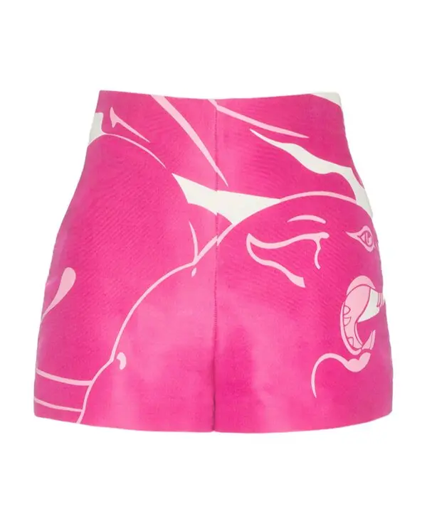 Valentino Garavani High Waist Graphic Print Shorts