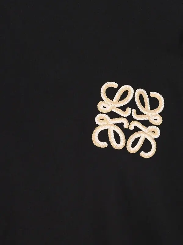 Loewe Anagram Crochet Embroidered Crewneck T-shirt