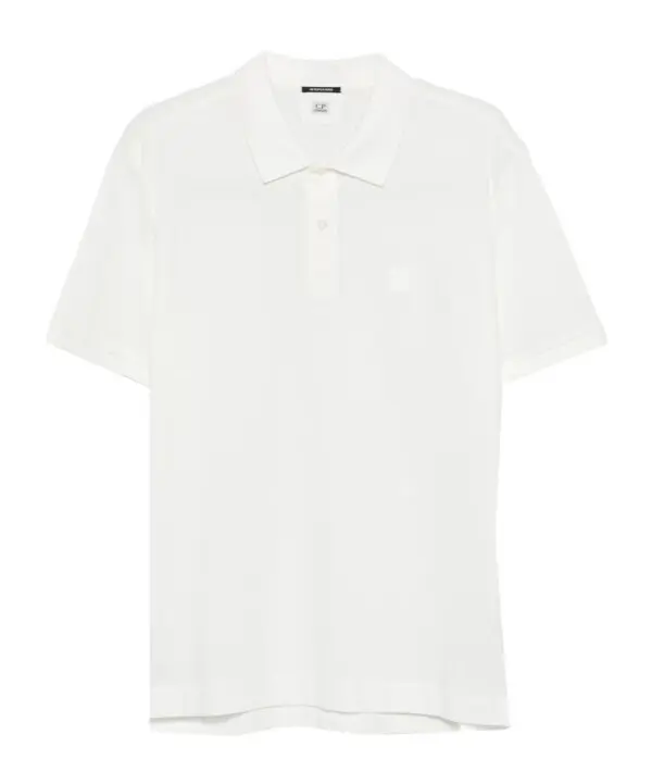 C.P. COMPANY Classic Logo Polo Shirt - White