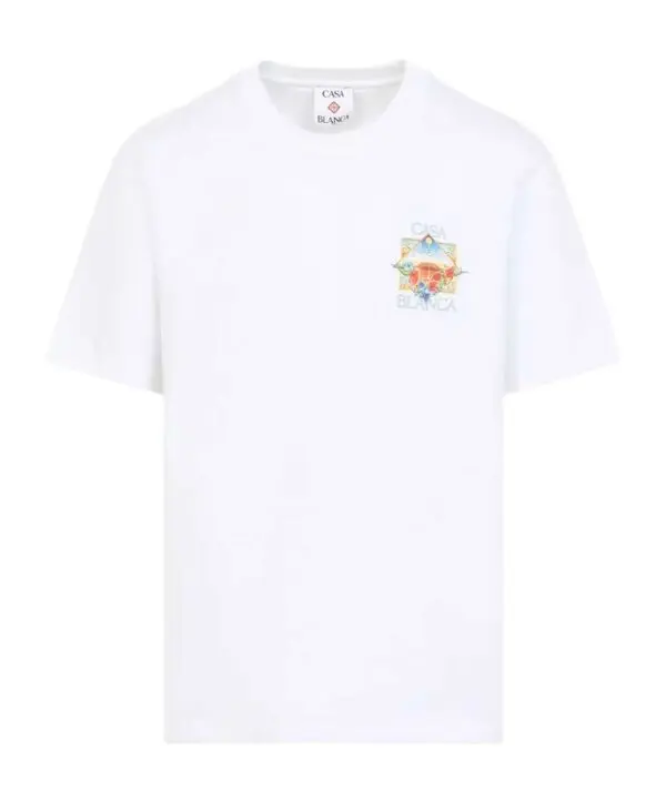 Casablanca Tennis Landscape Print T-shirt