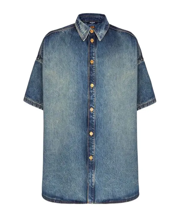 Balmain Buttoned Short-sleeve Shirt