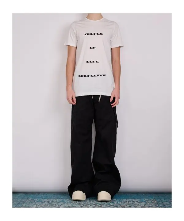 Rick Owens Level T Printed T-shirt - Opal/black