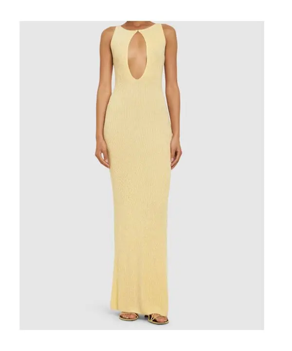 AYA MUSE Sleeveless Cutout Maxi Dress