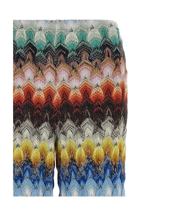 Missoni Metallic Patterned Knitted Trousers