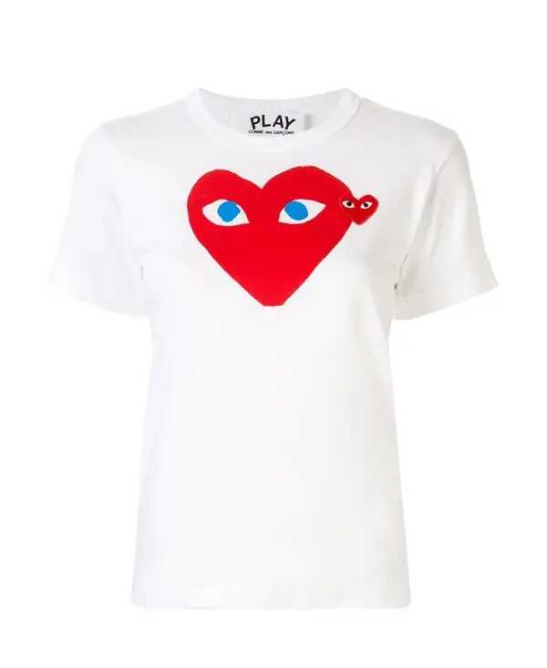 Comme Des Garçons Logo Graphic T-shirt - White