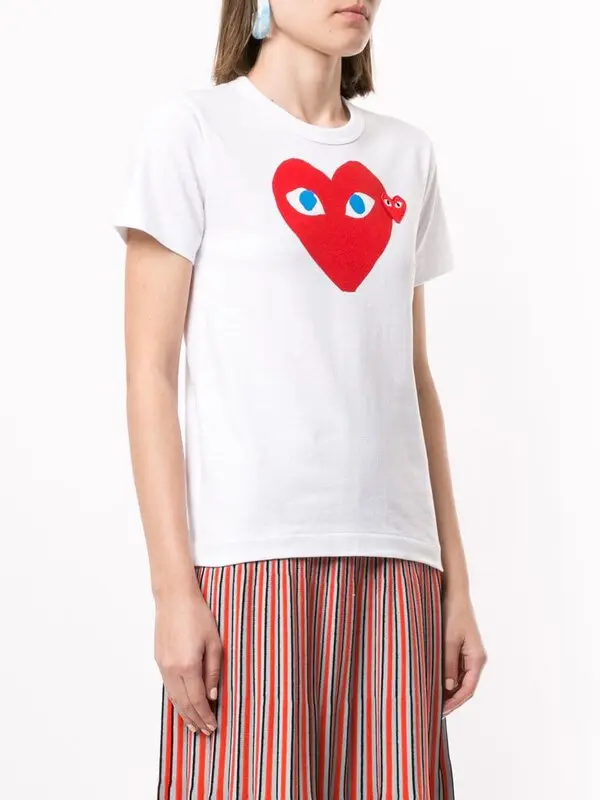 Comme Des Garçons Logo Graphic T-shirt - White