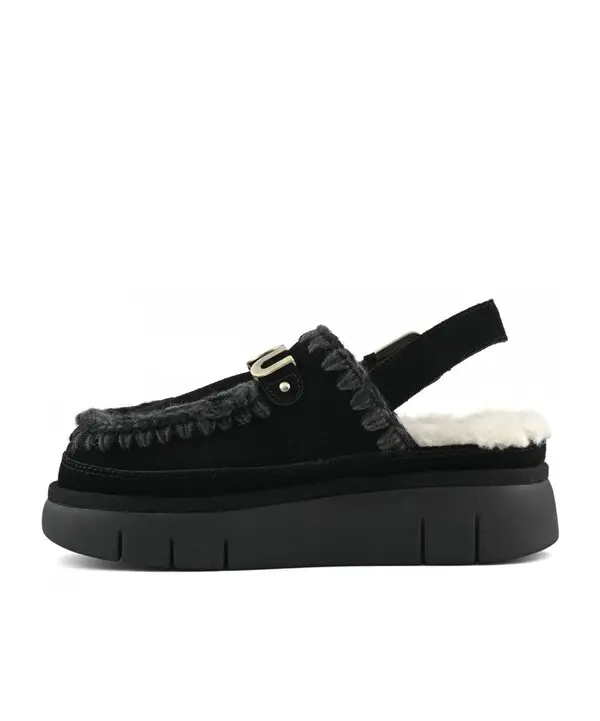 Mou Bounce Back Strap Clogs - Black