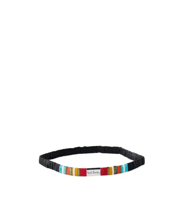 Paul Smith Beaded Logo Detail Bracelet - Black