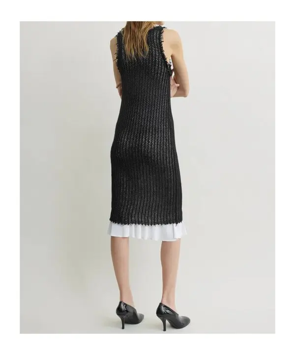 TOTEME Sleeveless Round Neck Midi Dress