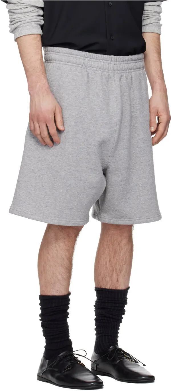 ENTIRE STUDIOS Standard Elastic Waistband Sweatshorts - Gray Marble