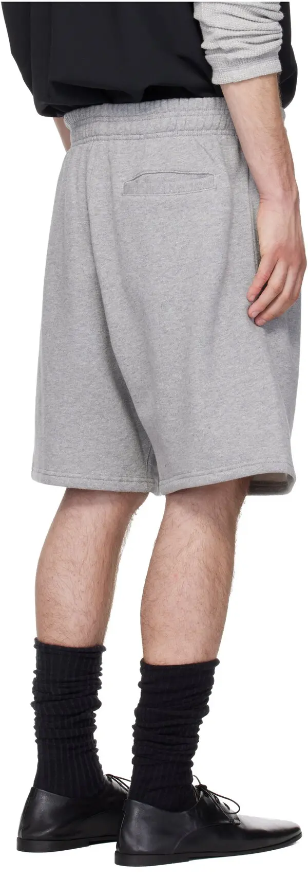 ENTIRE STUDIOS Standard Elastic Waistband Sweatshorts - Gray Marble