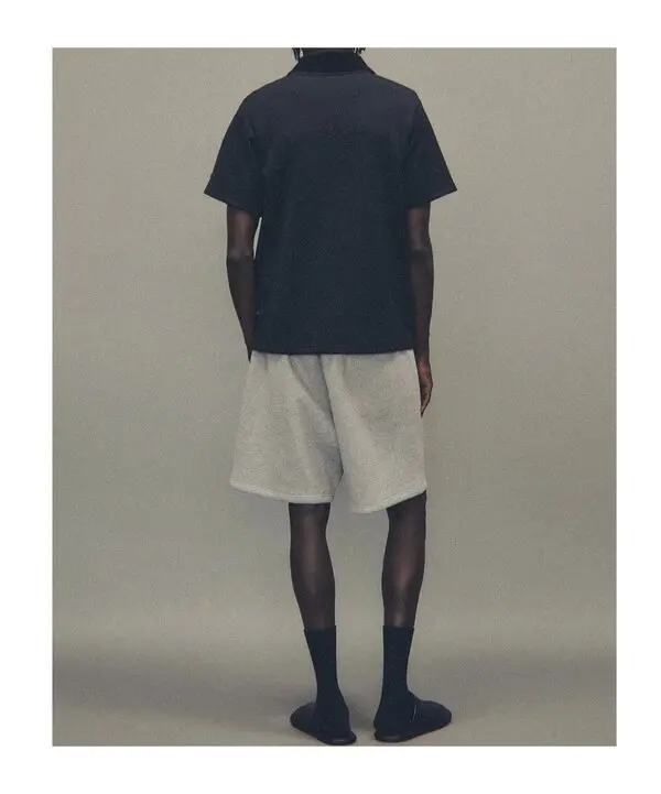 ENTIRE STUDIOS Standard Elastic Waistband Sweatshorts - Gray Marble
