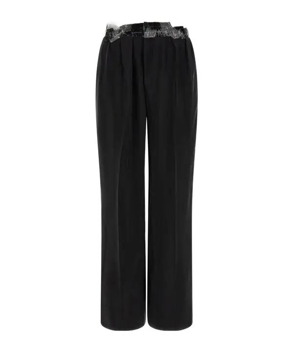 MAISON MARGIELA Pleated Straight-leg Trousers - Black