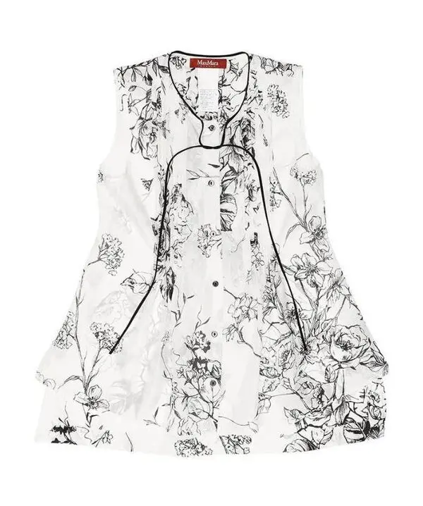 Max Mara Matilde Sleeveless Blouse With Printed Pattern