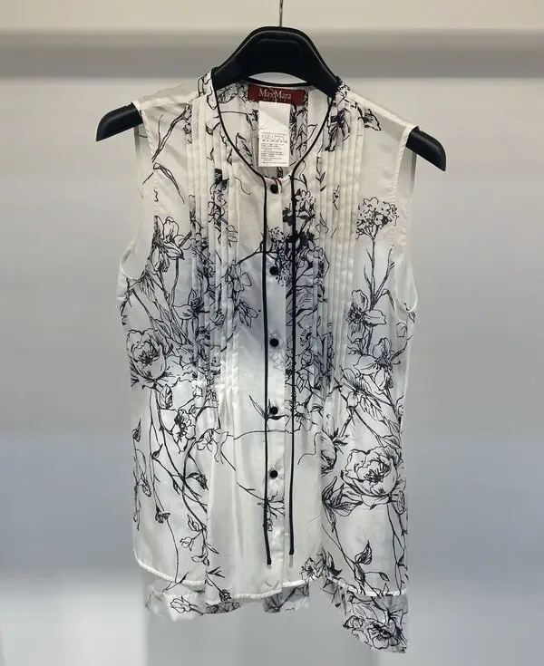 Max Mara Matilde Sleeveless Blouse With Printed Pattern