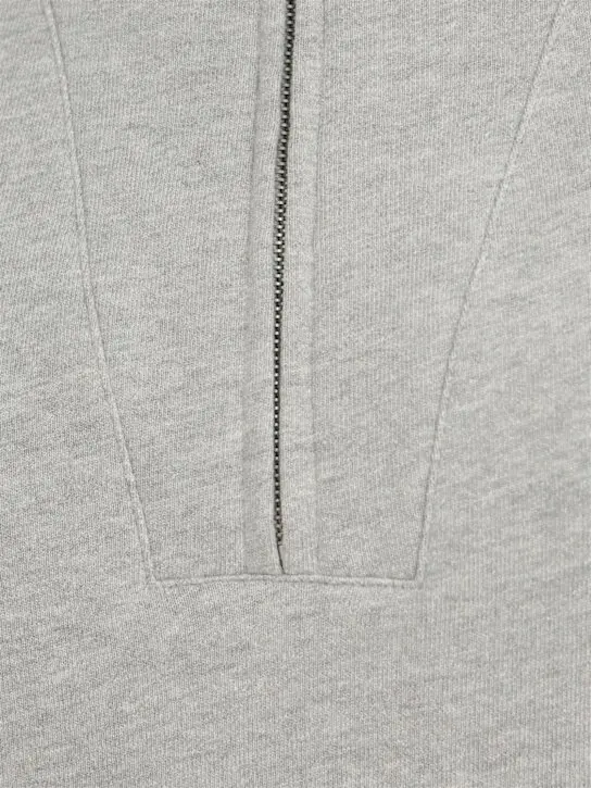 NILI LOTAN Diya 1/4 Zip Cotton Blend Sweatshirt