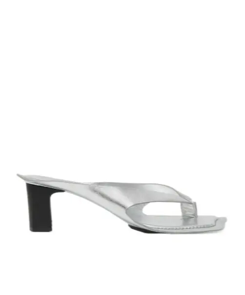 MAISON MARGIELA Metallic Leather Flip Flop Mules