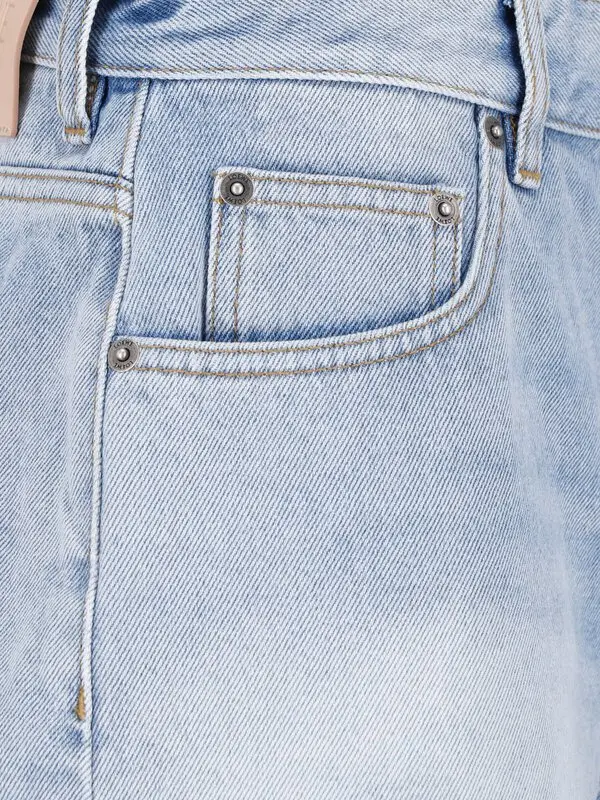 Loewe Frayed Hem Denim Shorts