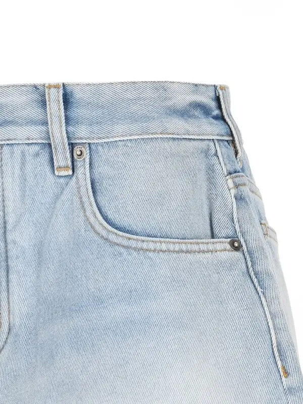 Loewe Frayed Hem Denim Shorts