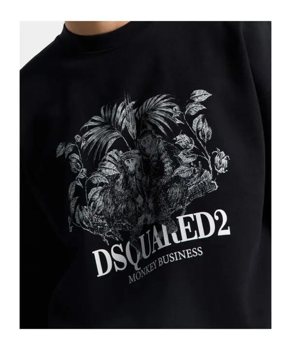 Dsquared2 Monkey Business Relaxed Fit Crewneck
