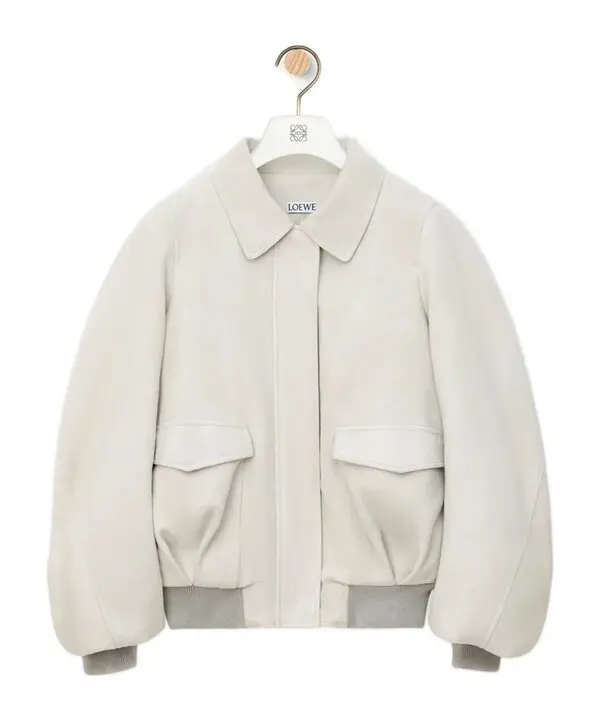 Loewe Suede Leather Jacket - Grey