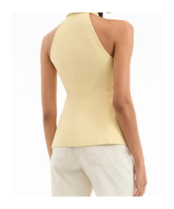 Veronica Beard Orlinda Linen-blend Twill Vest