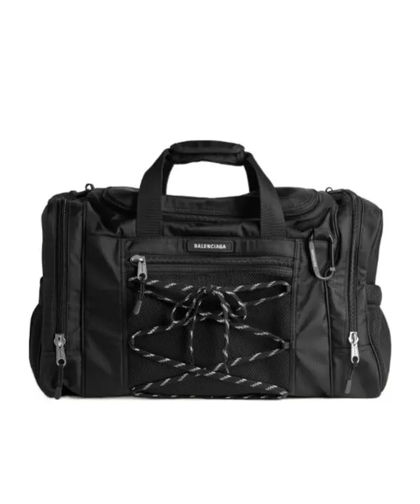 Balenciaga Logo Gym Tote Bag - Black
