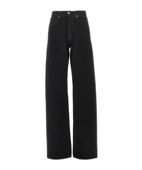 Saint Laurent Contrast Stitch Wide-leg Jeans