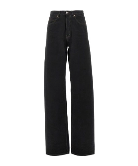 Saint Laurent Contrast Stitch Wide-leg Jeans - No