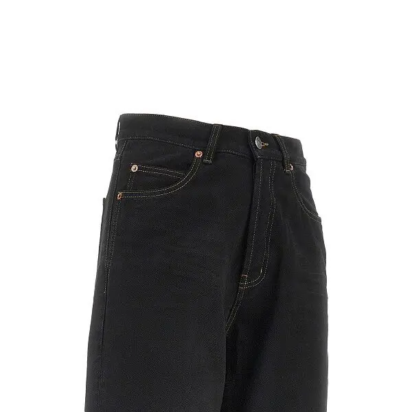 Saint Laurent Contrast Stitch Wide-leg Jeans