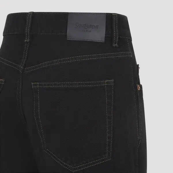 Saint Laurent Contrast Stitch Wide-leg Jeans