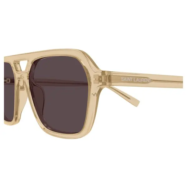 Saint Laurent Rectangular Sunglasses - Brown
