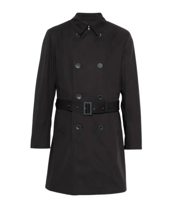 Herno Double-breasted Trench Coat - Black