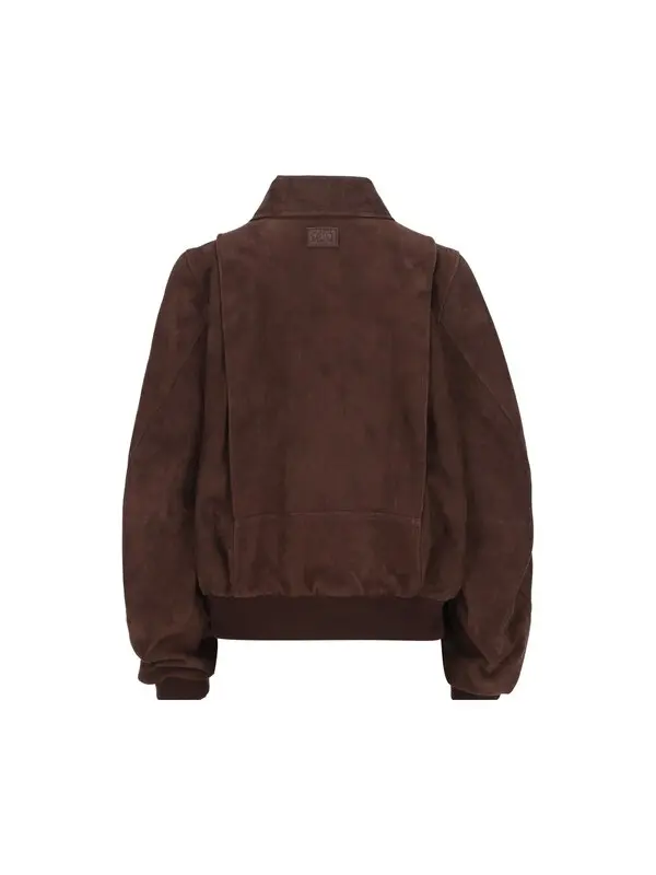 Loewe Flap-pocket Suede Bomber Jacket - Brown
