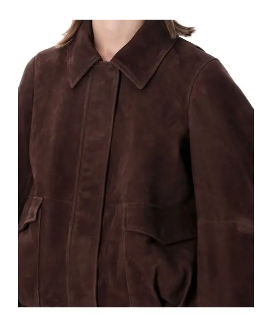 Loewe Flap-pocket Suede Bomber Jacket