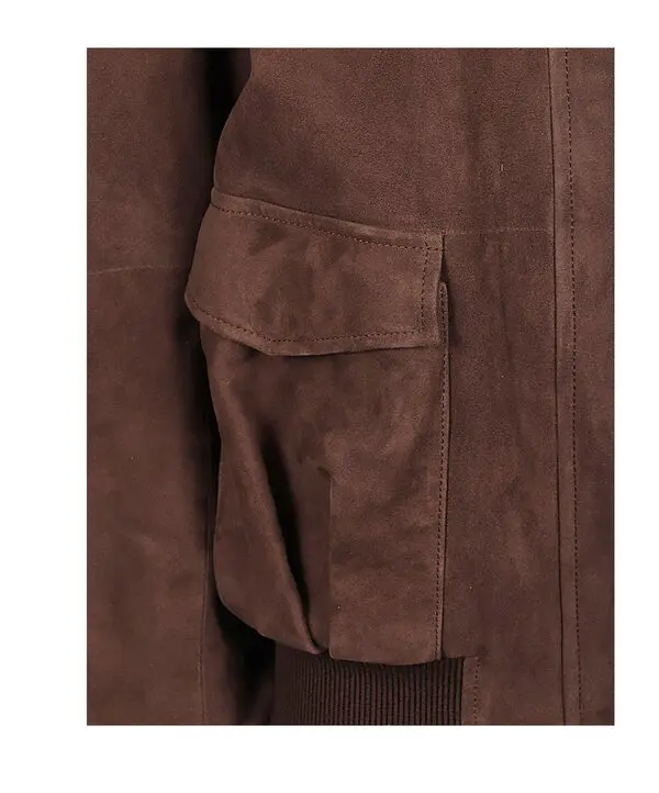 Loewe Flap-pocket Suede Bomber Jacket